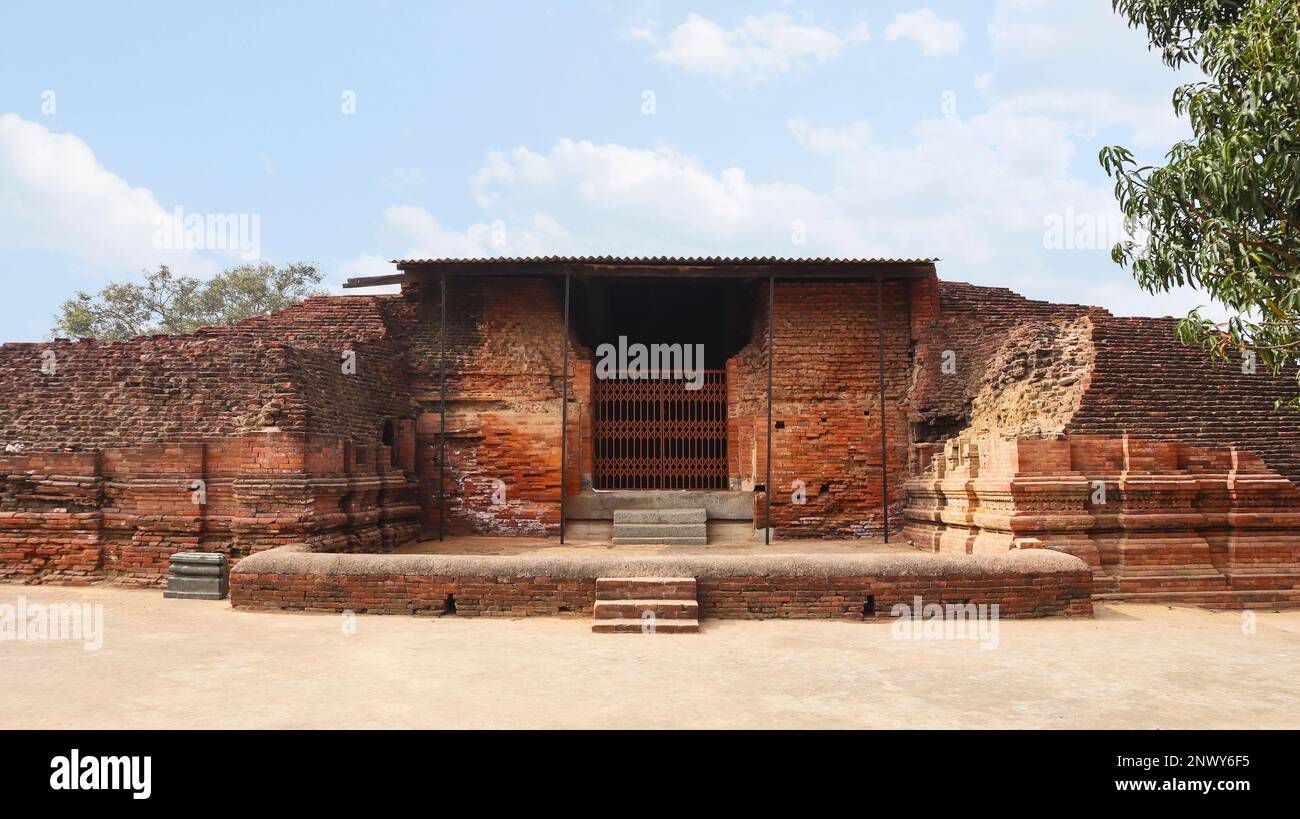 View of Buddhist Temple, Sarai Mound, in the Complex of Ruin Nalanda ...