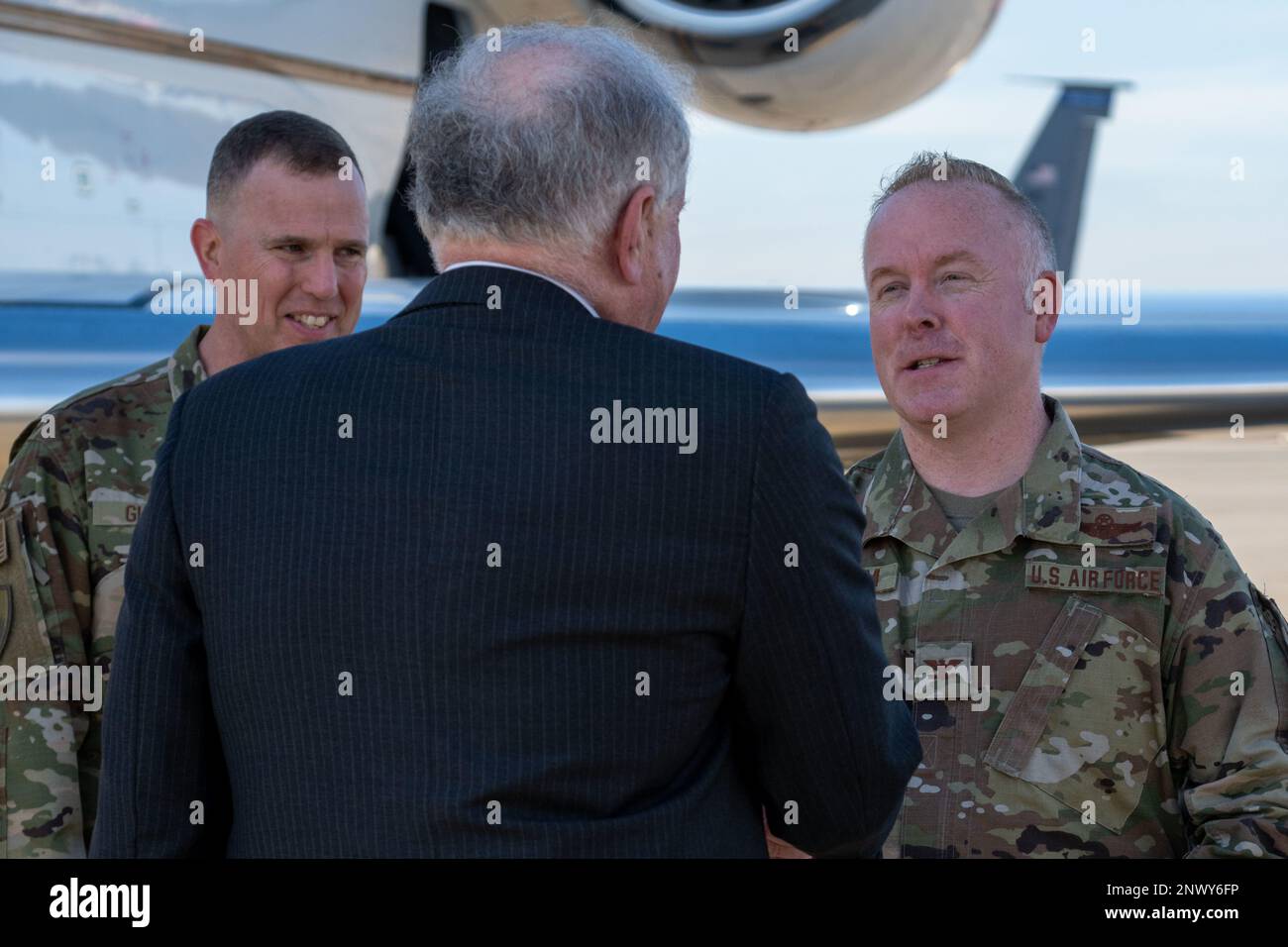 U.S. Air Force Col. Adam Binham, 6th Air Refueling Wing commander ...
