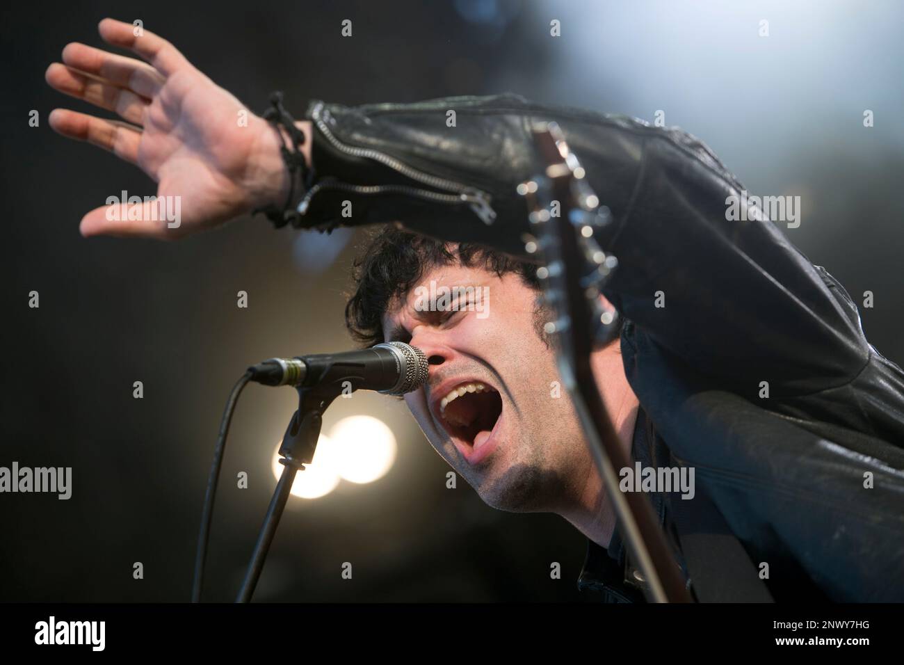 Lead singer and guitarist of US Rock band Black Rebel Motorcycle Club ...