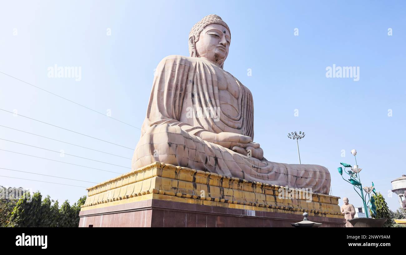 Statue of Lord Budhha in Meditation Pose, Bodh Gaya, Bihar, India Stock ...