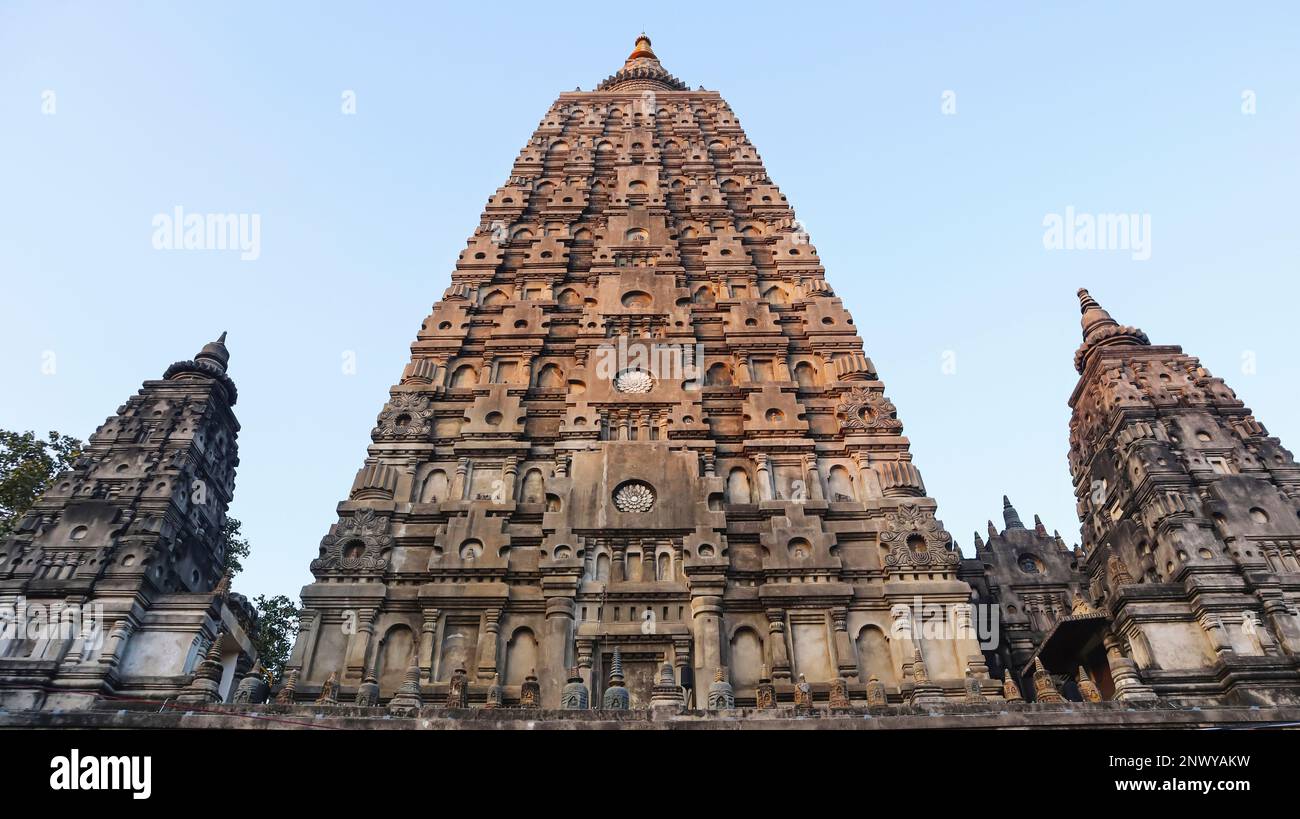 The View of Mahabodhi Temple, Bodh Gaya, World Heritage Site,, Bodh Gaya, Bihar, India Stock ...