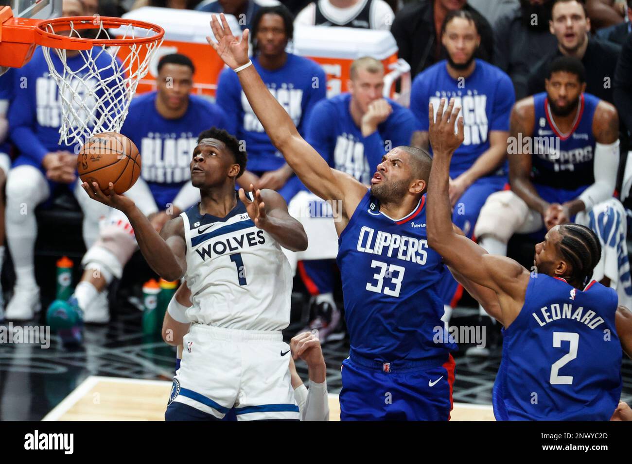 Los Angeles, California, USA. 28th Feb, 2023. Minnesota Timberwolves ...