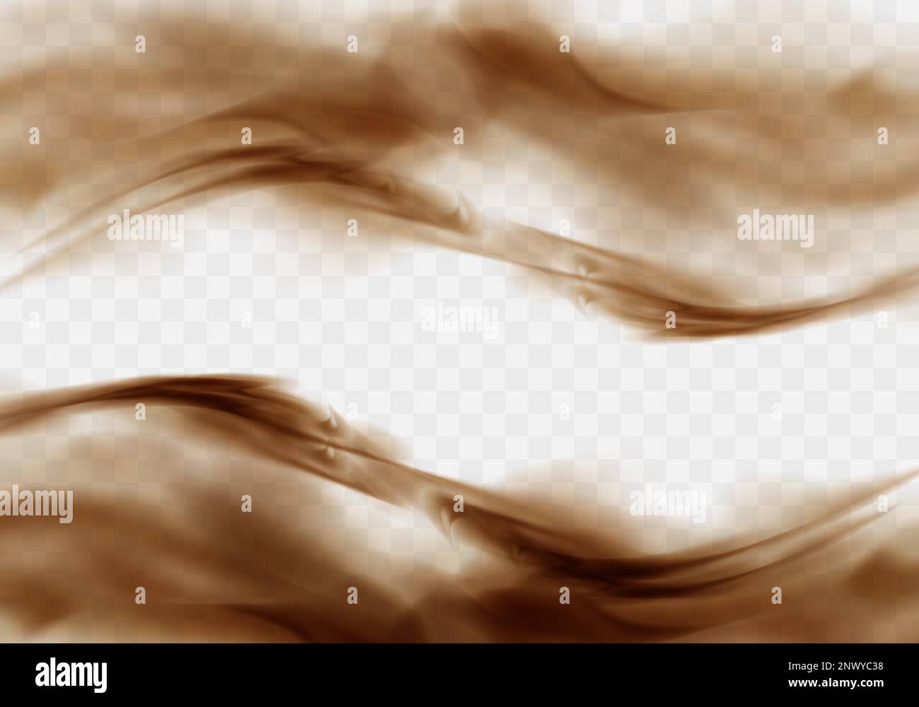 Desert sandstorm, brown dusty cloud border or dry sand flying with gust ...