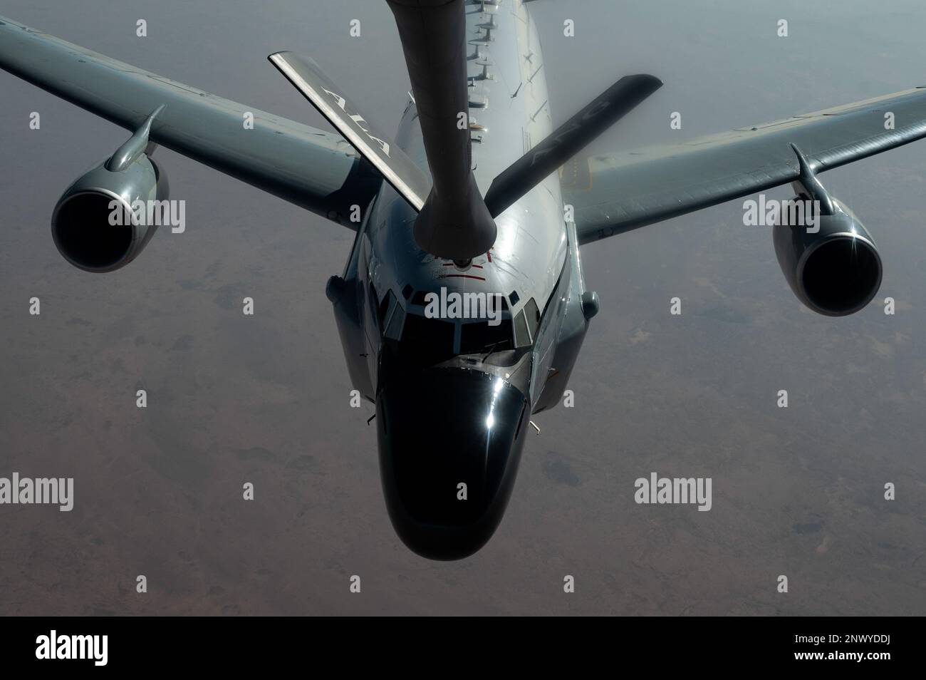 A U.S. Air Force RC-135V/W RIVET JOINT assigned to the 379th Air ...