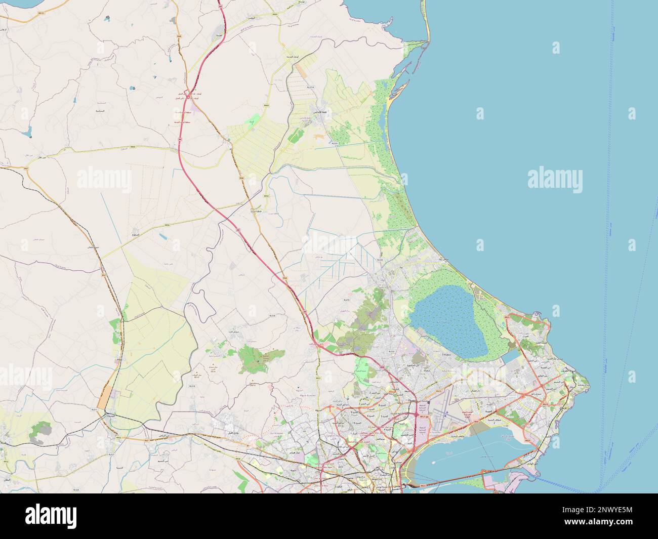 Ariana, governorate of Tunisia. Open Street Map Stock Photo - Alamy