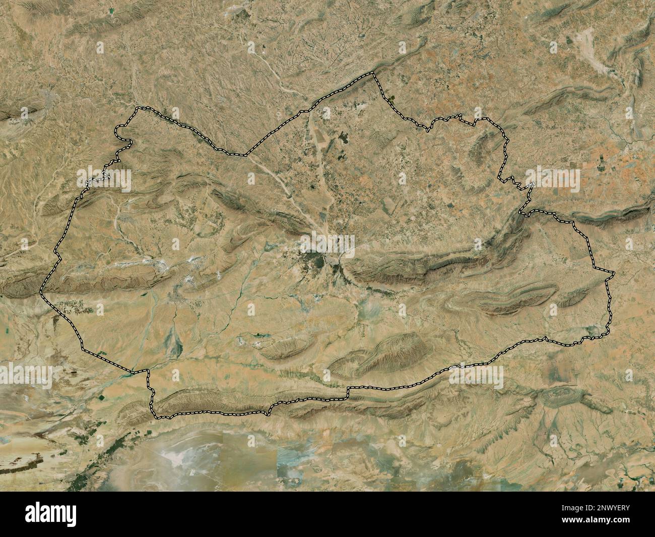 Gafsa, governorate of Tunisia. High resolution satellite map Stock ...