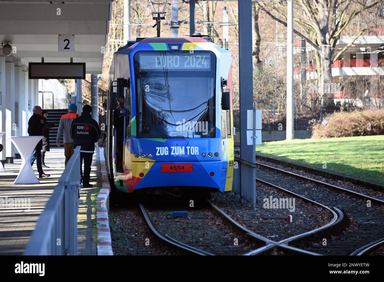 Cologne, Germany. 28th Feb, 2023. Presentation of the new KVB streetcar ...