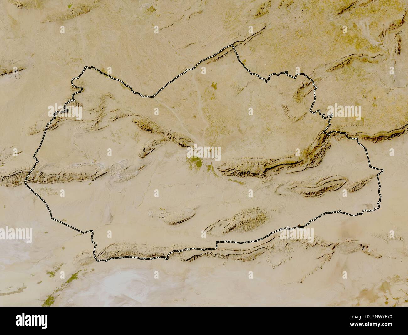 Gafsa, governorate of Tunisia. Low resolution satellite map Stock Photo ...