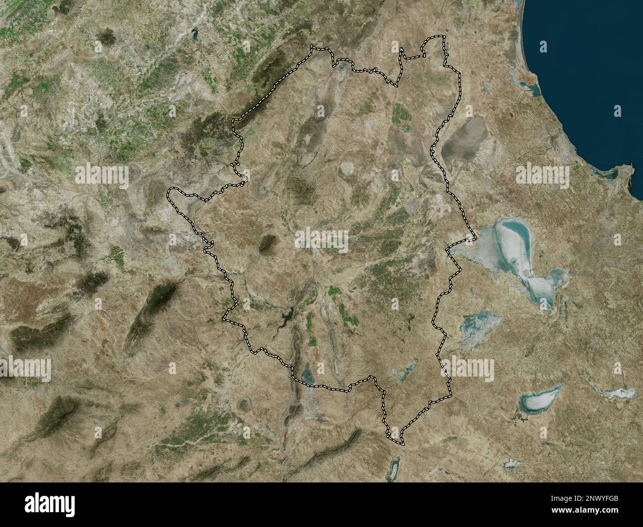 Kairouan, governorate of Tunisia. High resolution satellite map Stock ...