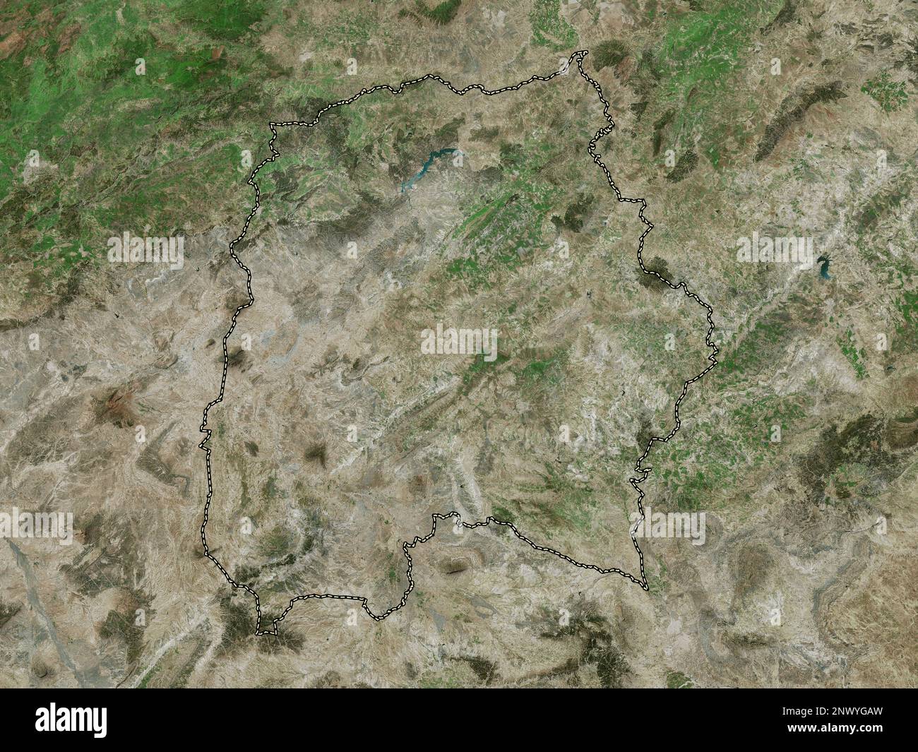 Le Kef, governorate of Tunisia. High resolution satellite map Stock ...