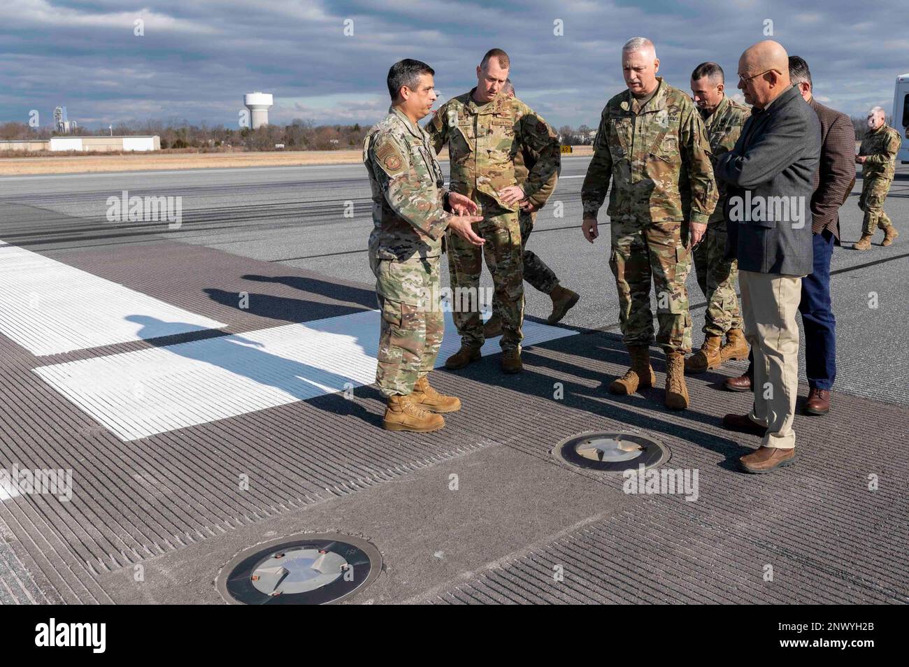 Senior Master Sgt. Alan Romero, left, 167th Operations Group airfield ...