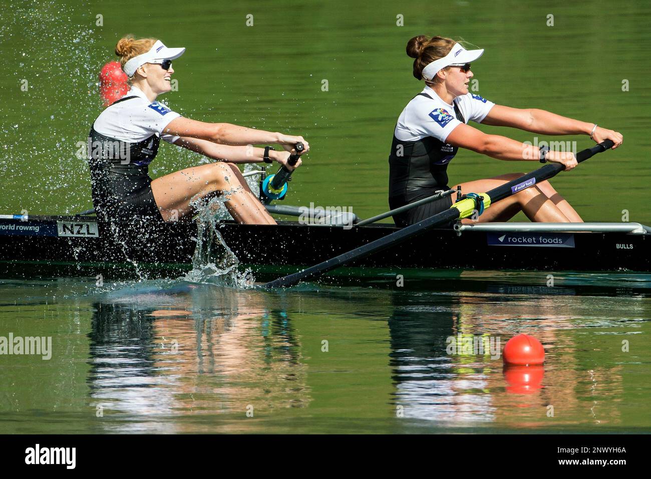 Winners Grace Prendergast and Kerri Gowler of New Zealand, from left ...