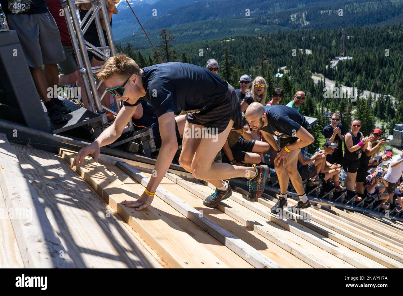 Kieran Lumb performs at Red Bull 4000 in Whistler, Canada on July 14, 2018. Red Bull 400 is ...