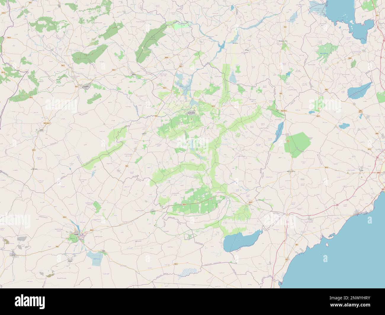 Sidi Bou Zid, governorate of Tunisia. Open Street Map Stock Photo - Alamy