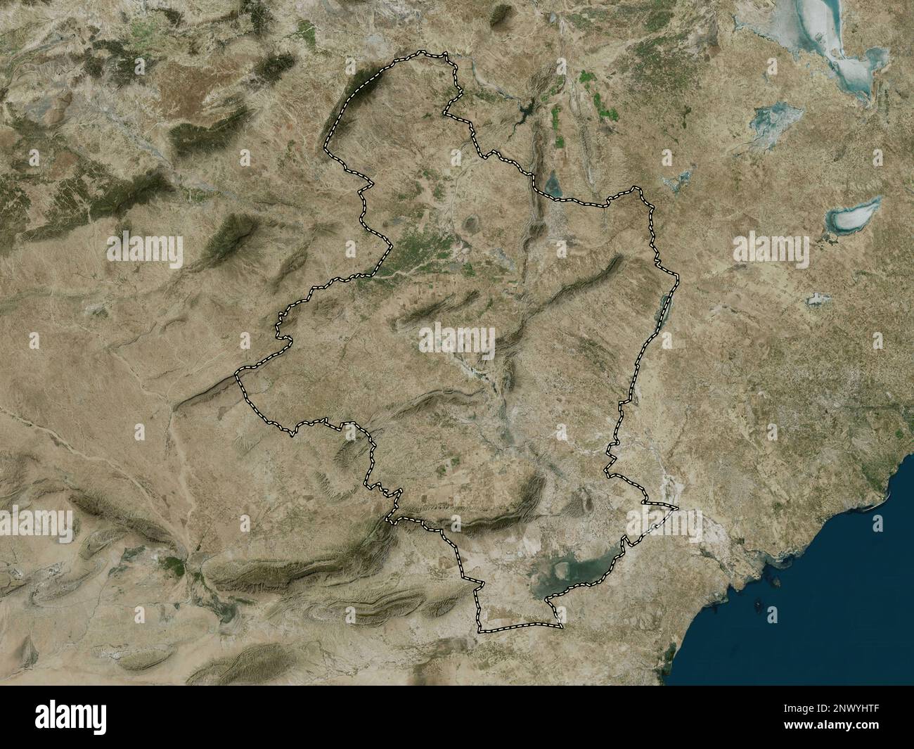 Sidi Bou Zid, governorate of Tunisia. High resolution satellite map ...