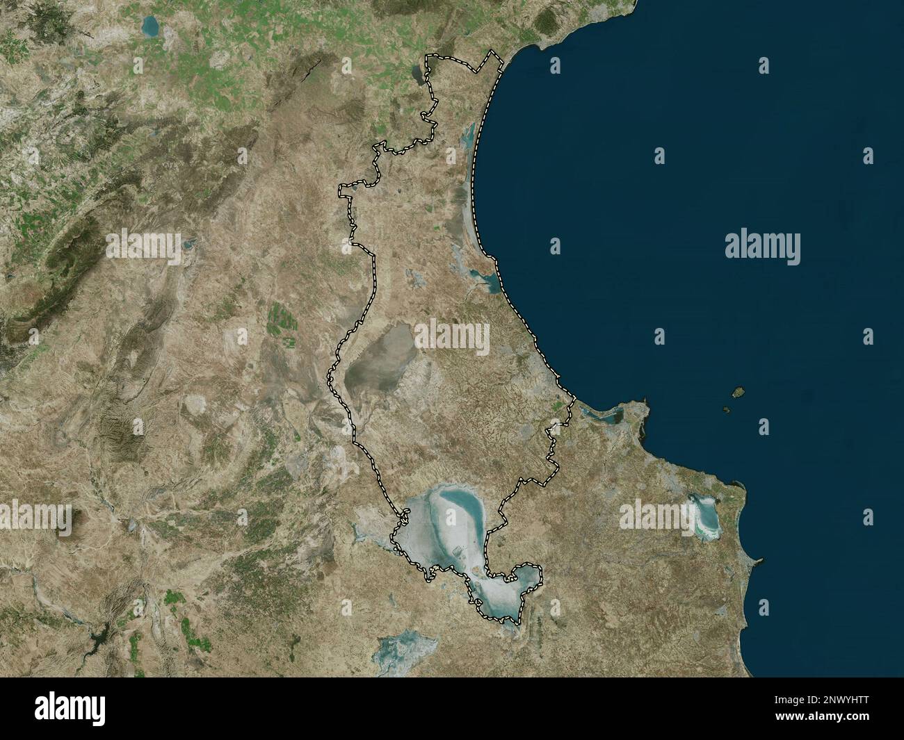 Sousse, governorate of Tunisia. High resolution satellite map Stock ...
