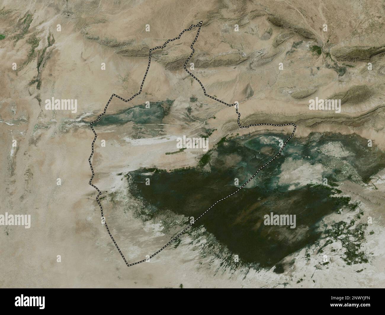 Tozeur, governorate of Tunisia. High resolution satellite map Stock ...