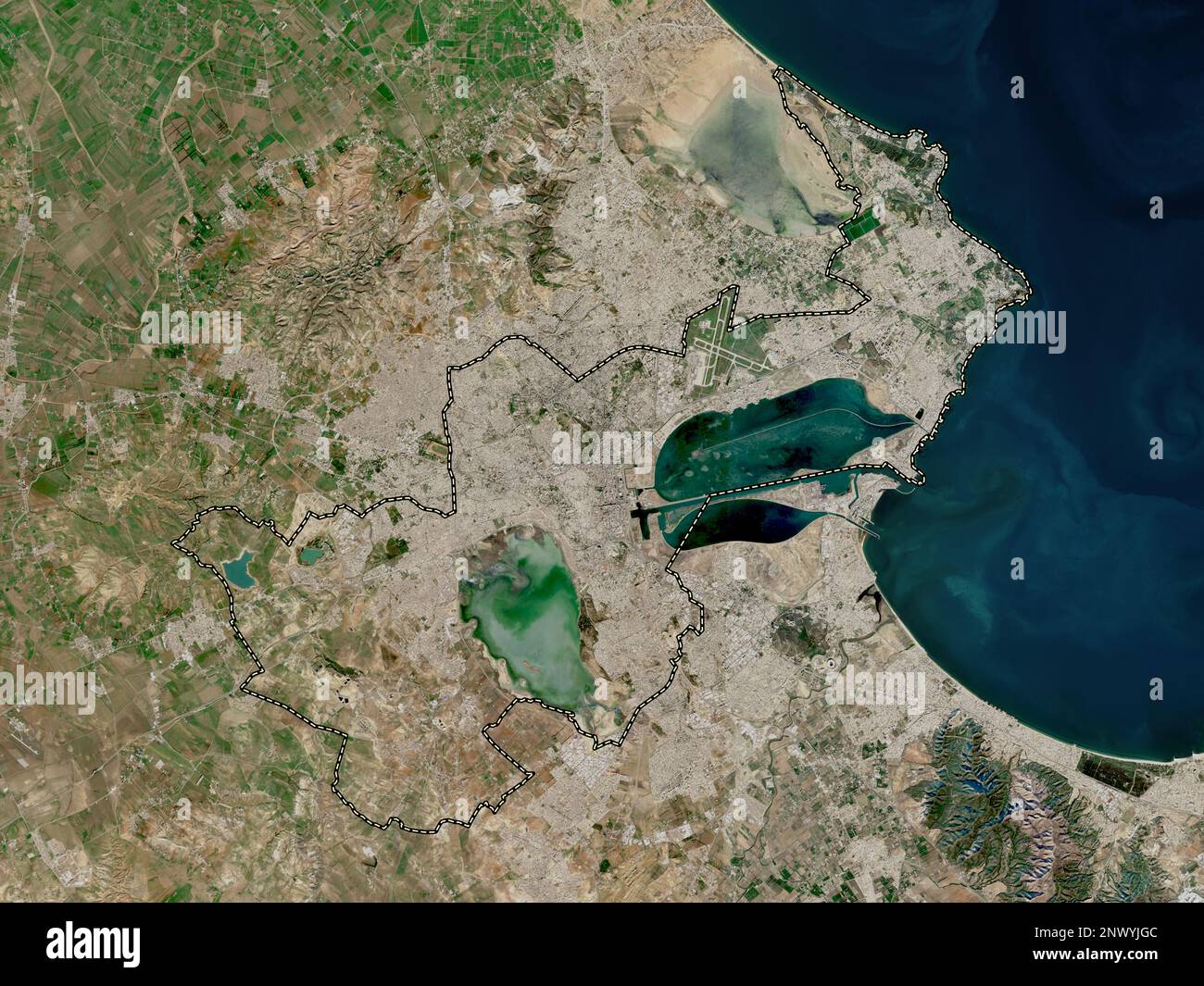 Tunis map satellite geography hi-res stock photography and images - Alamy