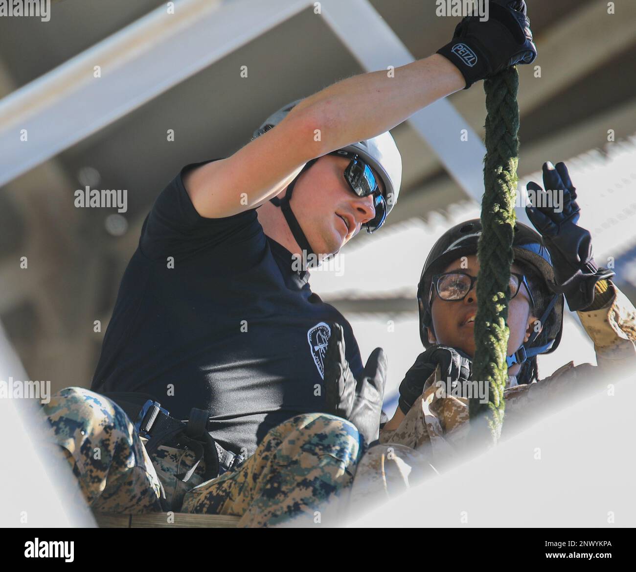 Recruits with Lima Company, 3rd Recruit Training Battalion, tackle the ...