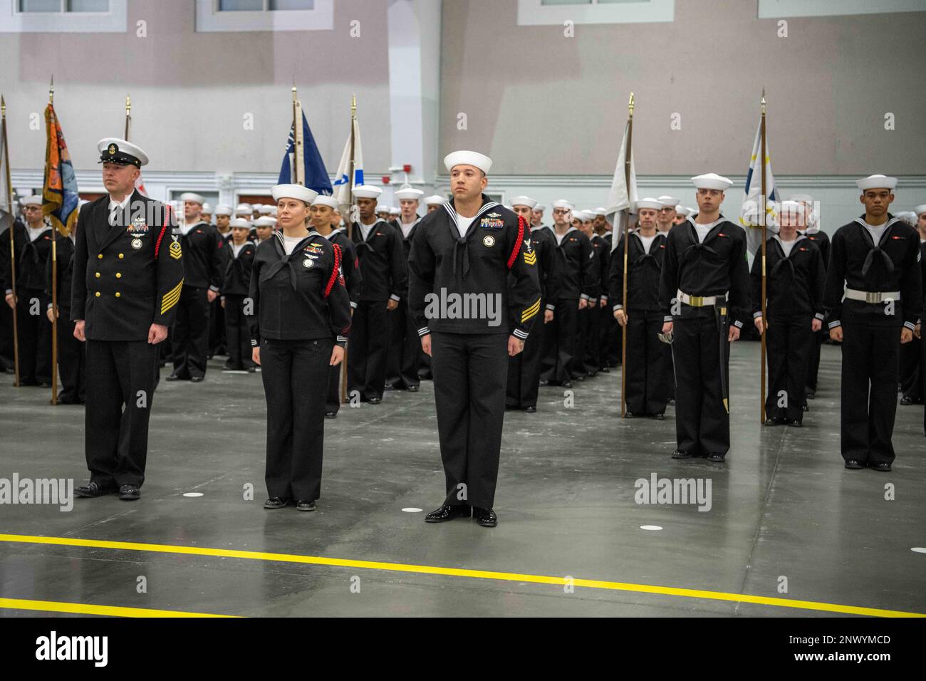Sailors graduate boot camp during pass-in-review at U.S. Navy Recruit ...