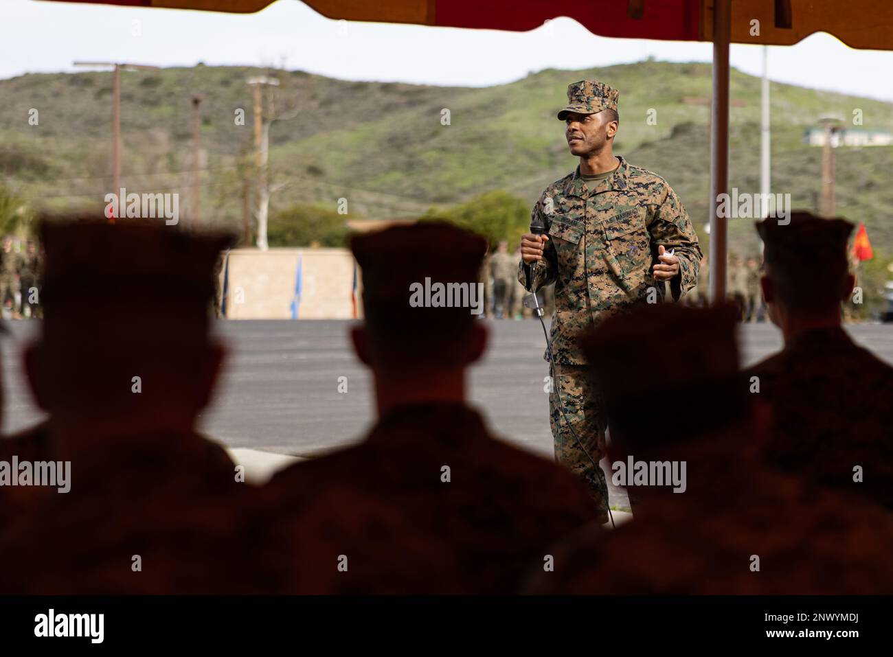 U.S. Marine Sgt. Maj. Theodore G. Ingram III, the outgoing sergeant ...
