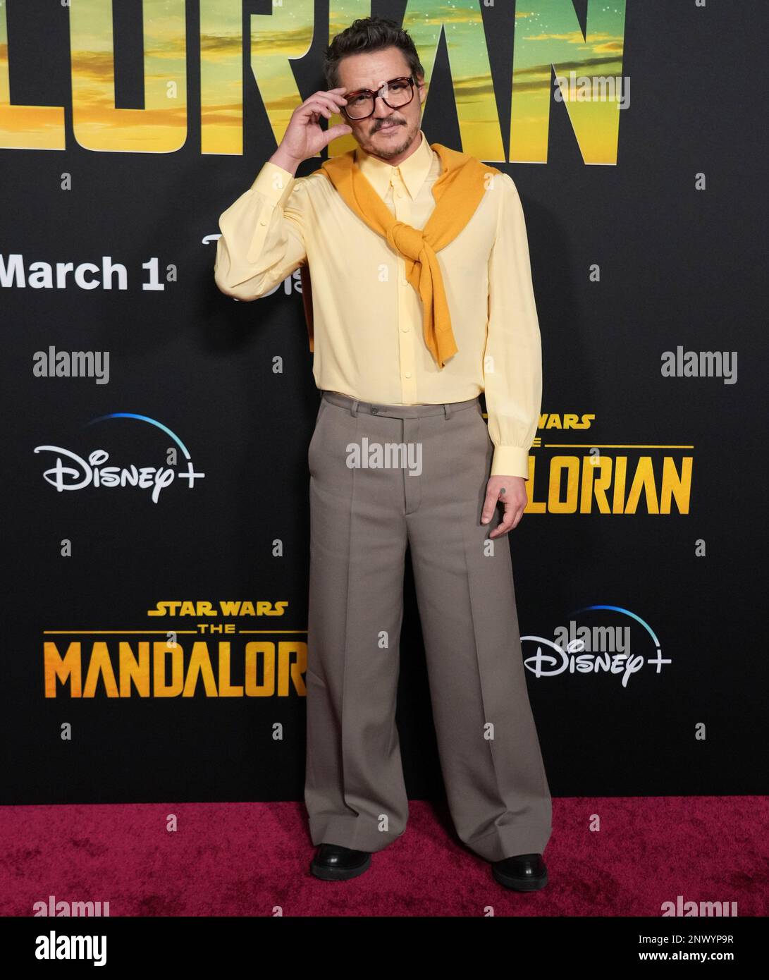 Hollywood, CA, February 28, 2023. Pedro Pascal arrives at the Disney+ ...
