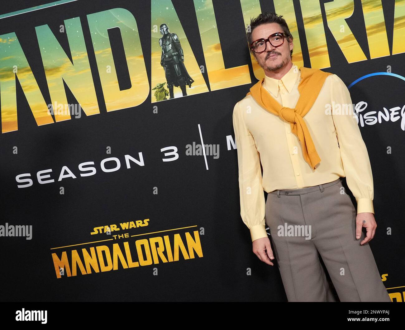 Hollywood, CA, February 28, 2023. Pedro Pascal arrives at the Disney+ ...