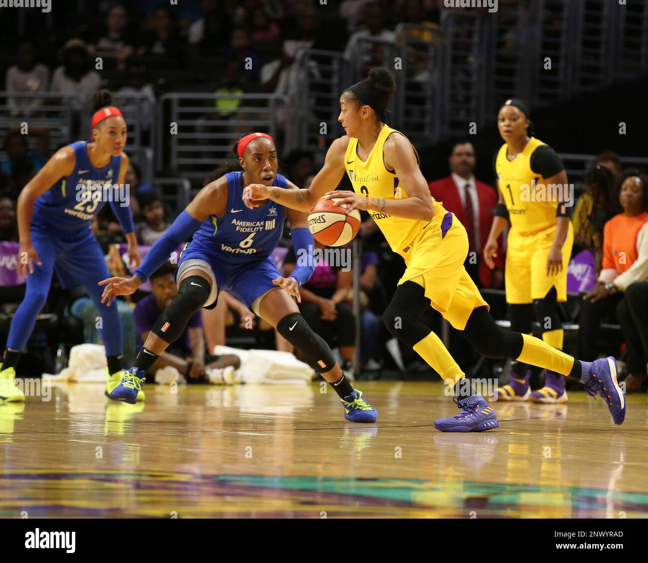Los Angeles Sparks forward Candace Parker #3 during the Dallas Wings vs ...