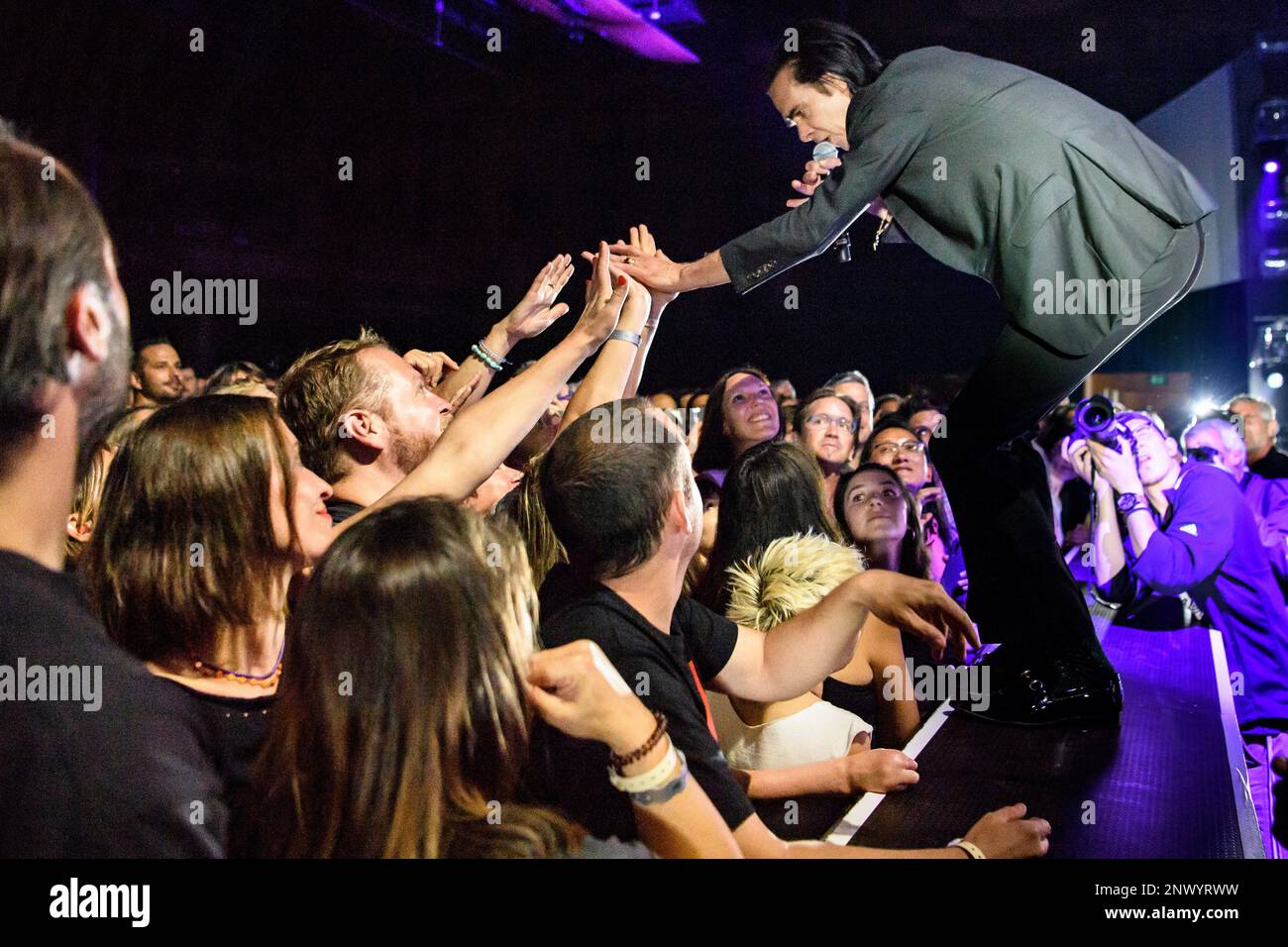 Australian singer Nick Cave performs on the stage of the Auditorium ...