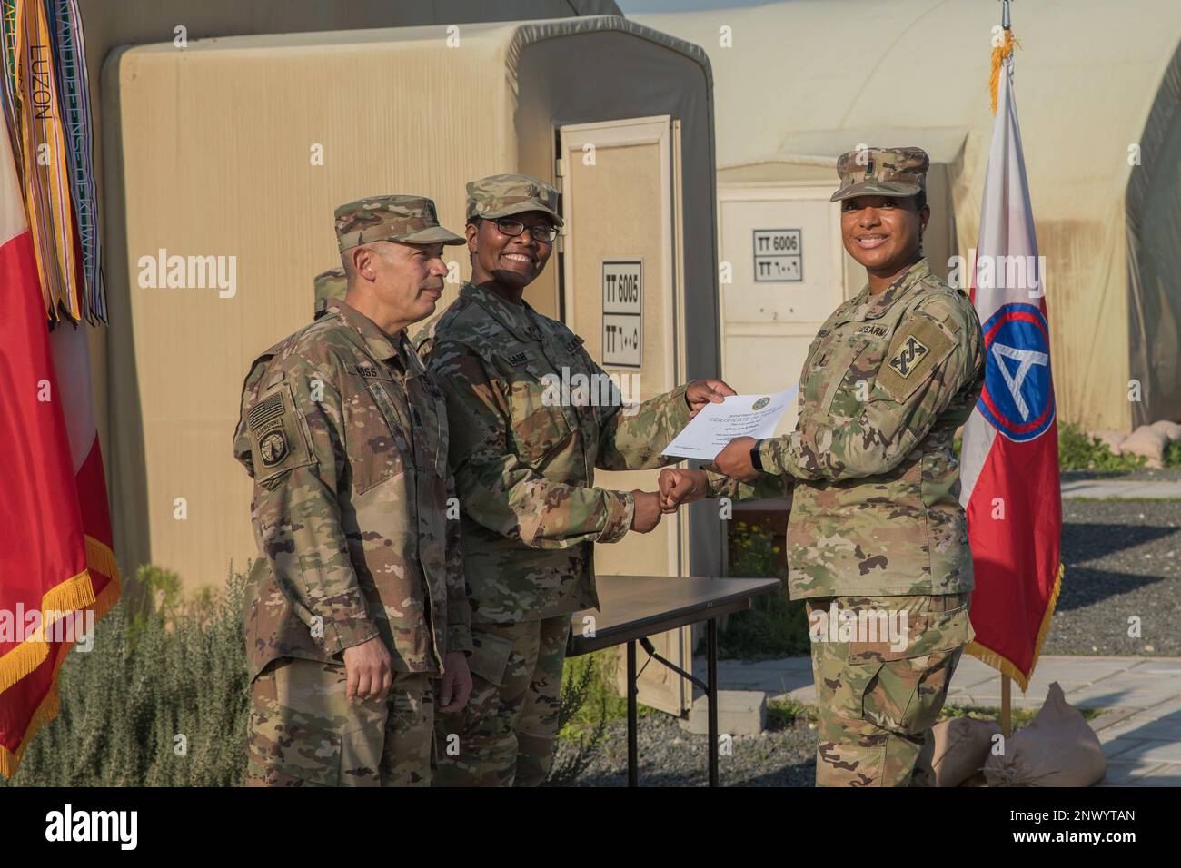 U.S. Army 1st Lt. Janeen Phelps, a public affairs officer with 143rd ...