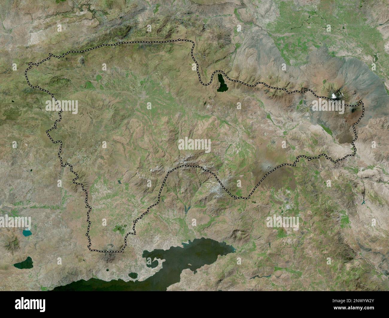 Agr, province of Turkiye. High resolution satellite map Stock Photo - Alamy