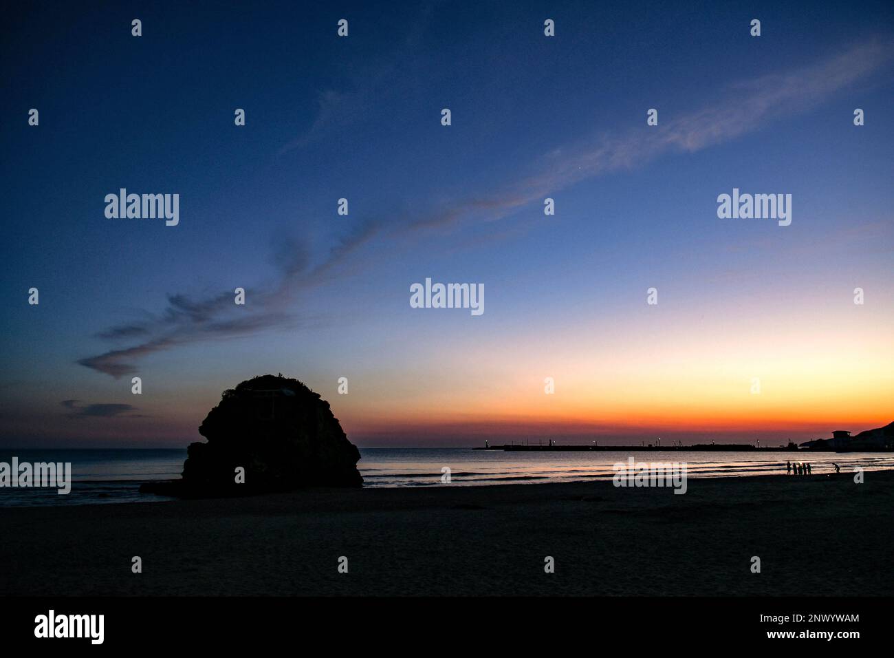 A photo taken on June 21, 2018 shows Inasa Beach at the bottom of Mt ...