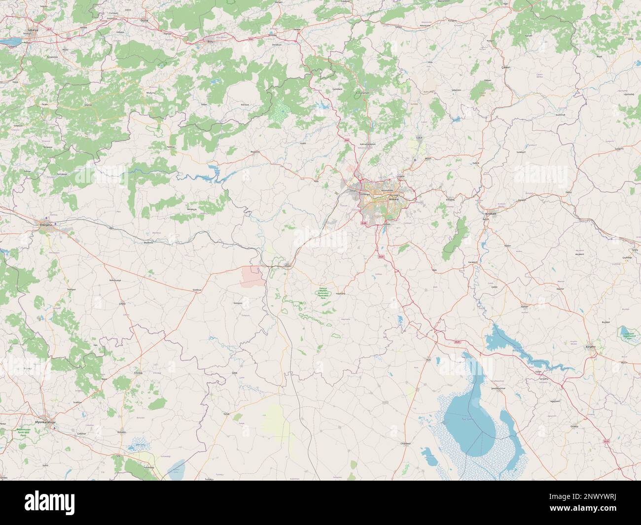 Ankara, province of Turkiye. Open Street Map Stock Photo - Alamy