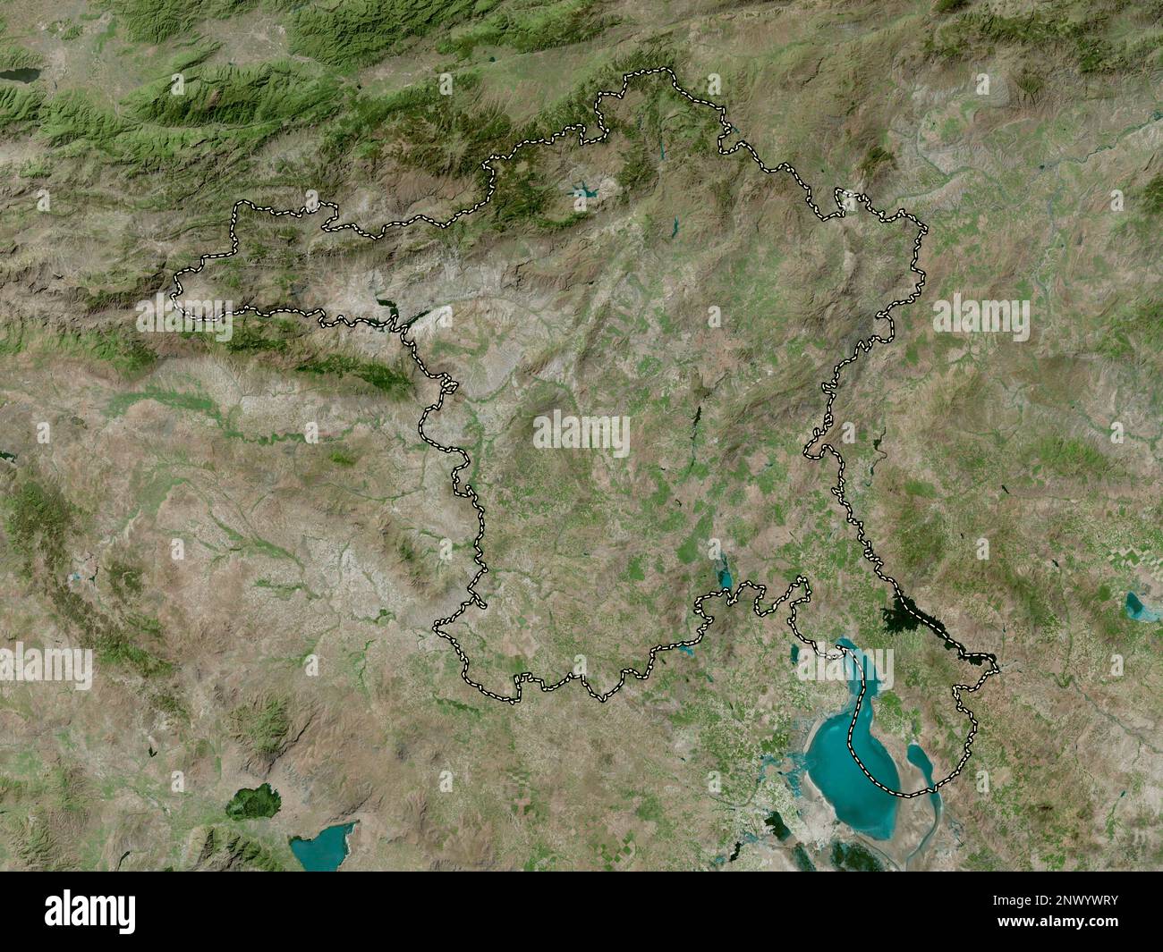 Ankara, province of Turkiye. High resolution satellite map Stock Photo ...
