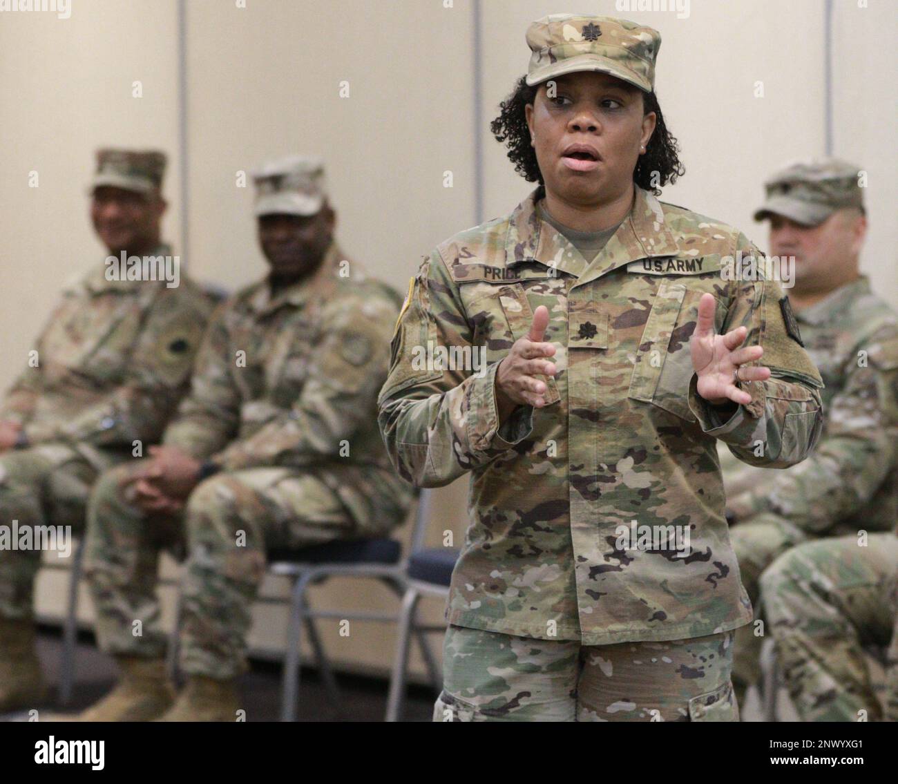 Lt. Col. Danielle Price, Commander of the 198th Combat Sustainment ...
