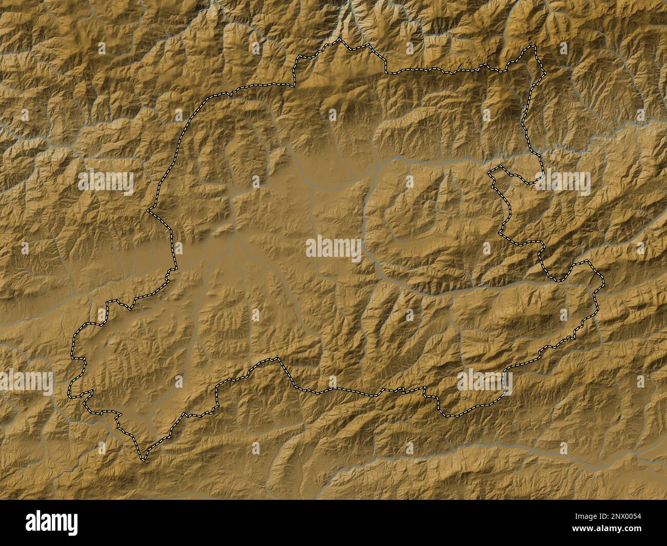 Bayburt, province of Turkiye. Colored elevation map with lakes and ...