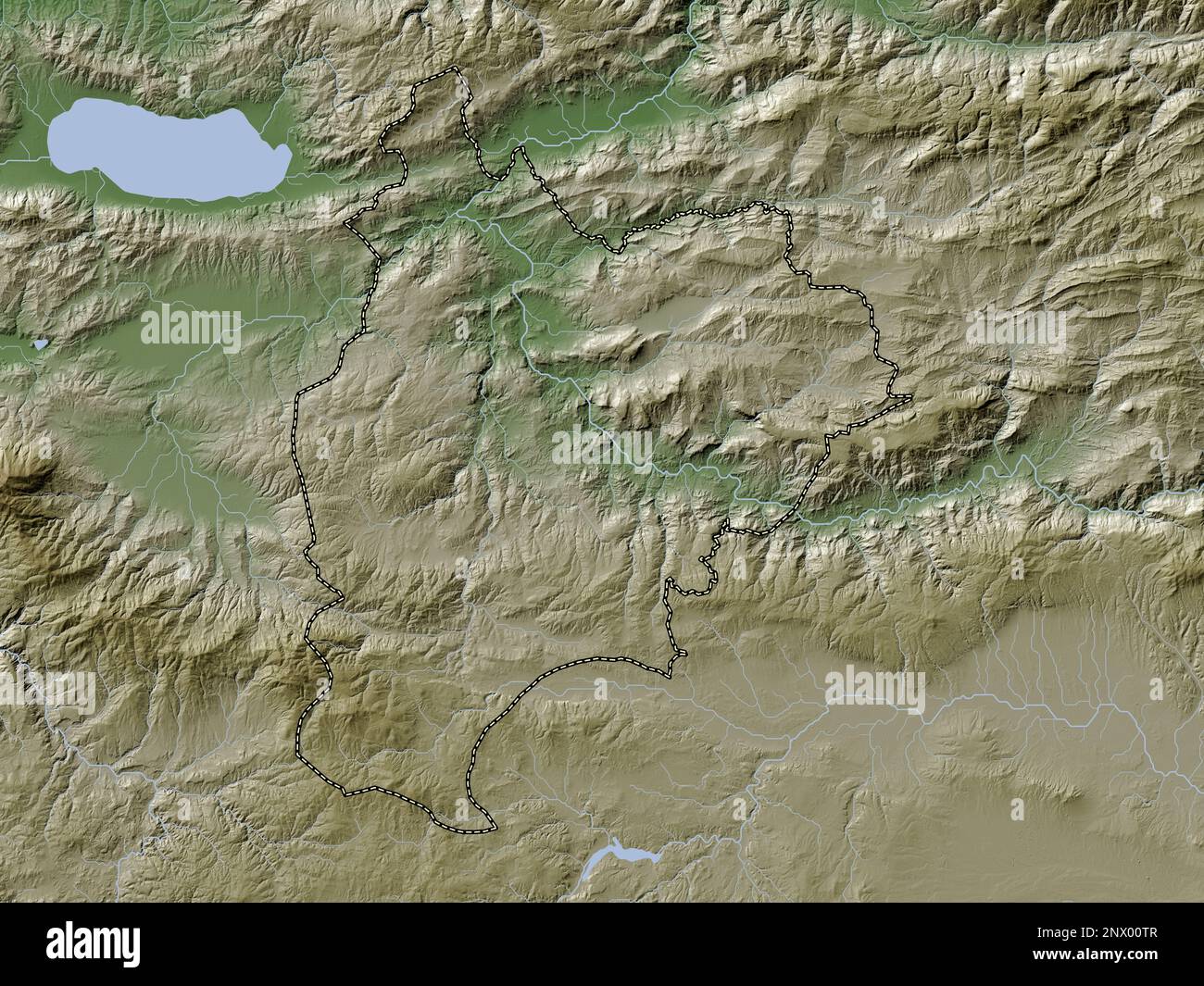 Bilecik, province of Turkiye. Elevation map colored in wiki style with ...