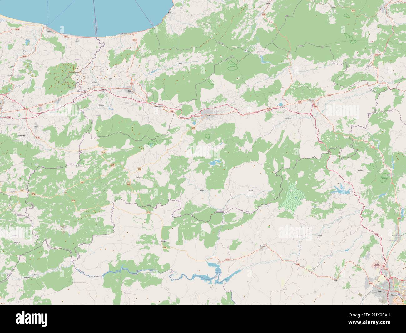 Bolu, province of Turkiye. Open Street Map Stock Photo - Alamy