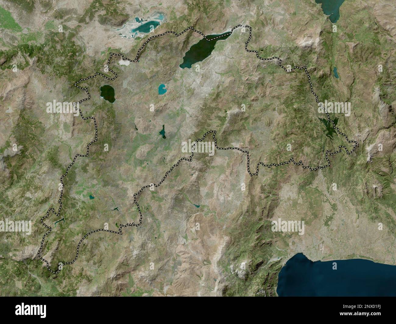 Burdur, province of Turkiye. High resolution satellite map Stock Photo ...