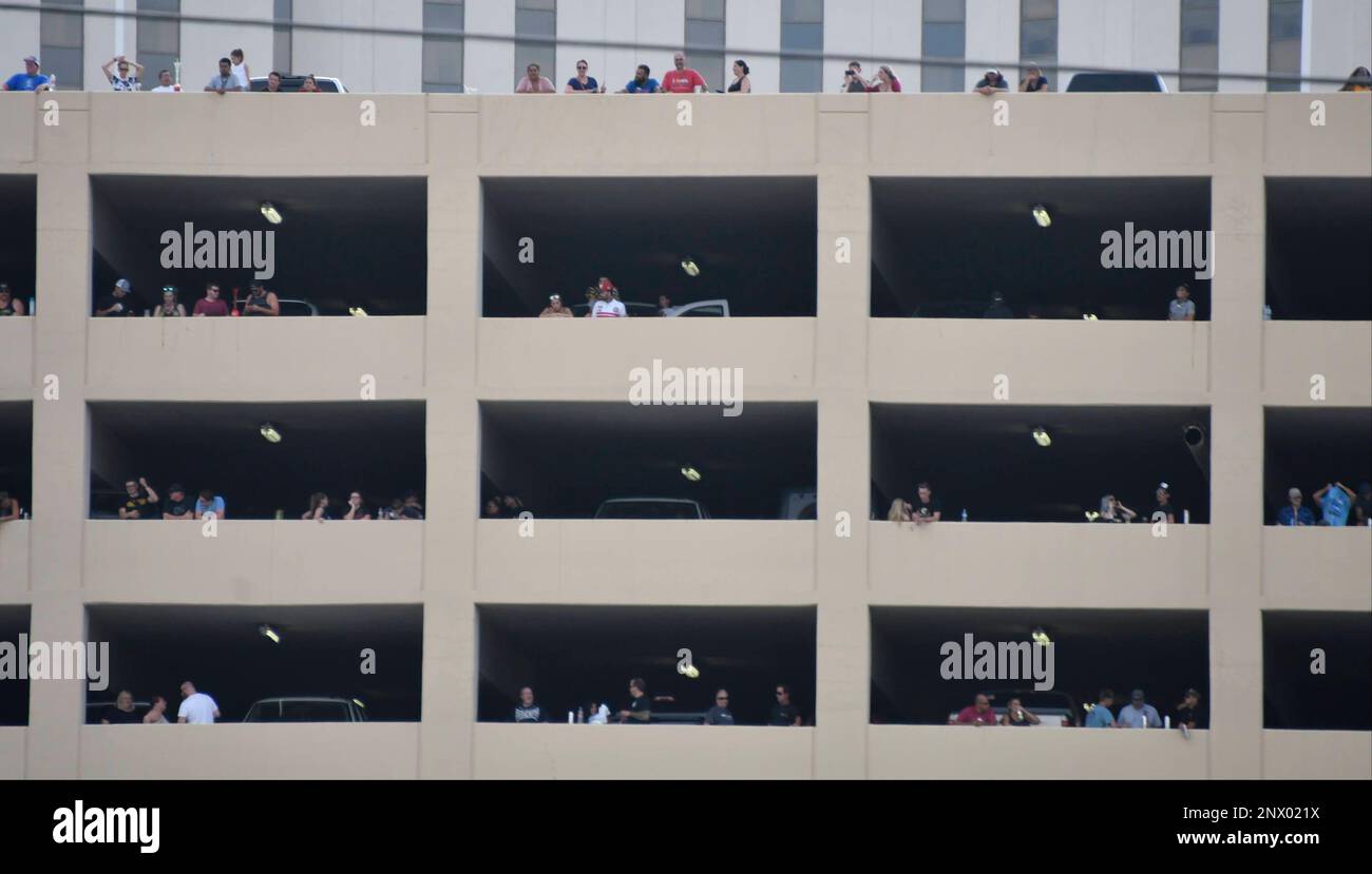 7-8-18. Las Vegas NV. Fans pack the parking lots to watch X-Games rider ...