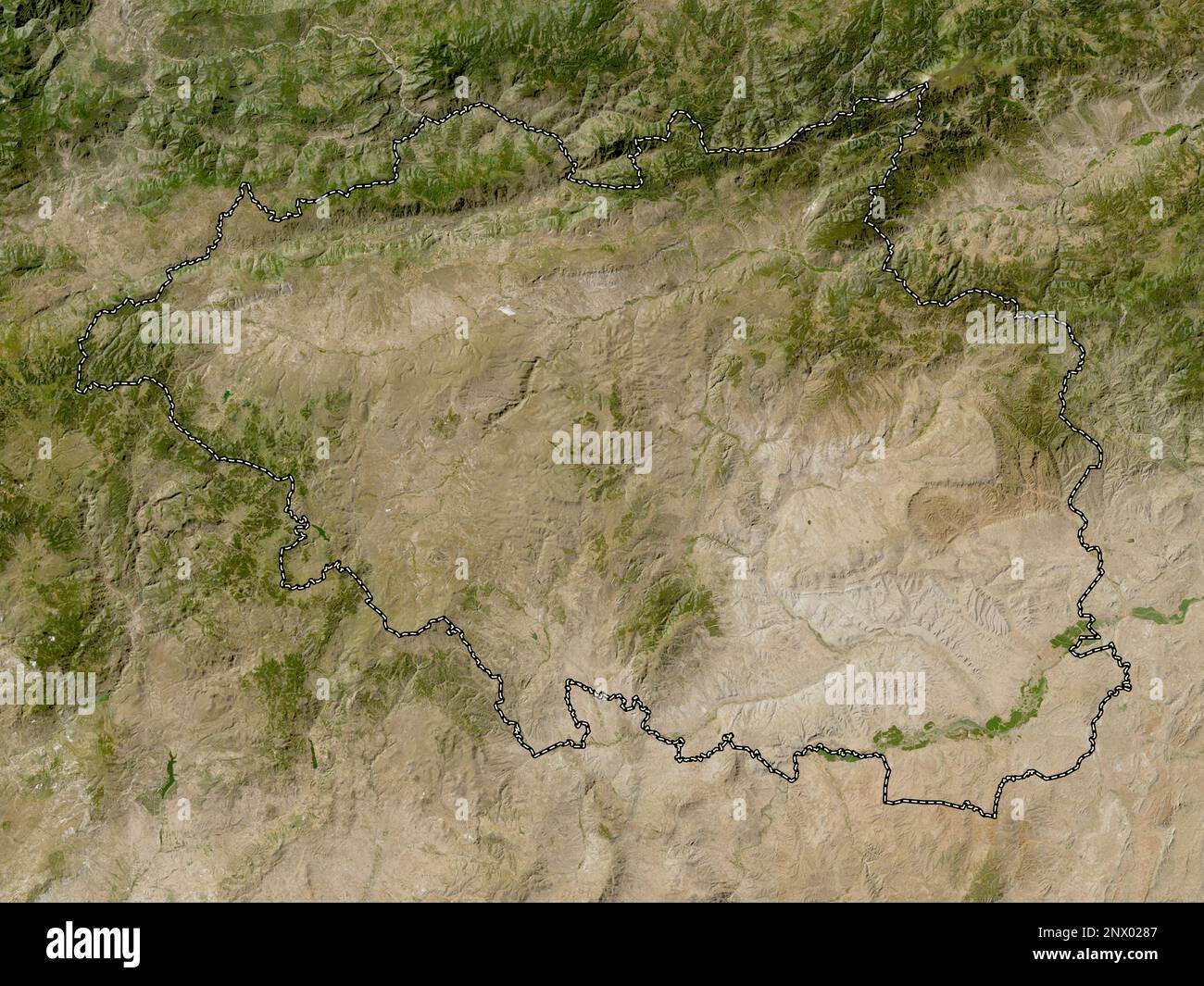 Cankiri, province of Turkiye. Low resolution satellite map Stock Photo ...