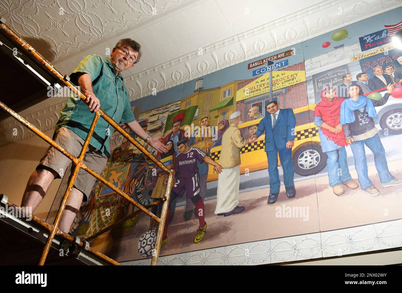 In this undated photo, Artist Dennis Orlowski stands with the ...