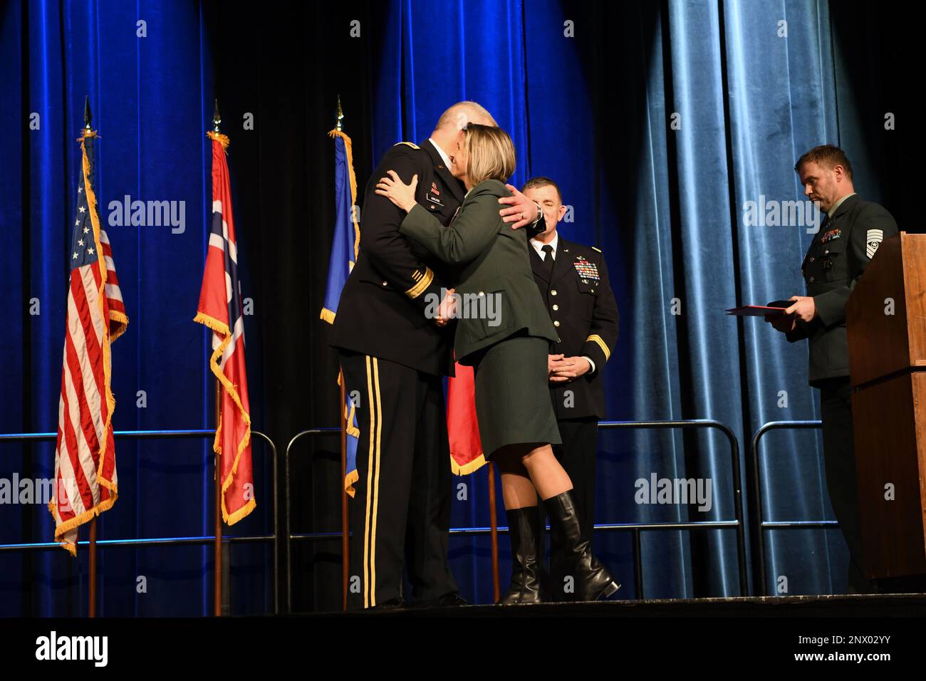 Chief of the Norwegian Home Guard, Maj. Gen. Elizabeth Michelsen presents Minnesota National ...