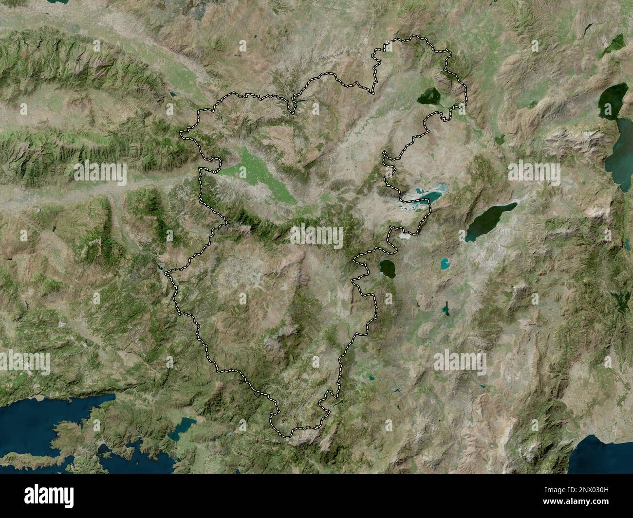 Denizli, province of Turkiye. High resolution satellite map Stock Photo ...