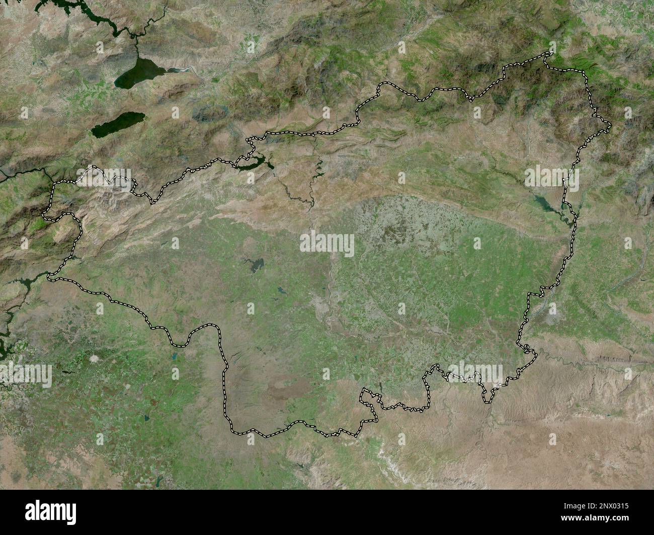 Diyarbakir, province of Turkiye. High resolution satellite map Stock ...