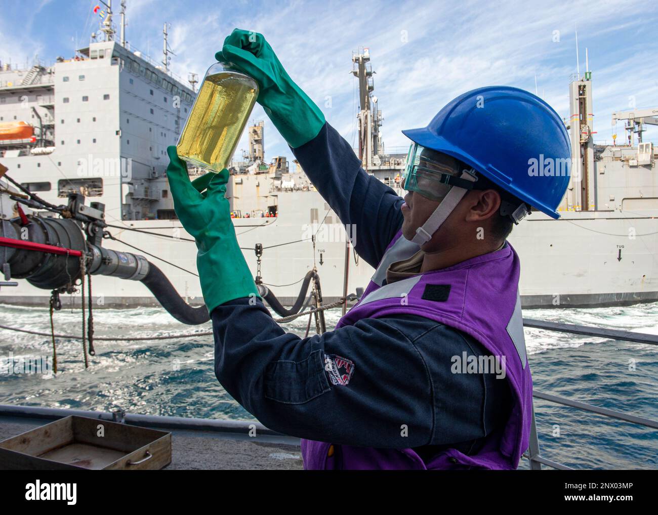 230220-N-NH267-2114 GULF OF OMAN (Feb. 20, 2023) Damage Controlman 3rd ...
