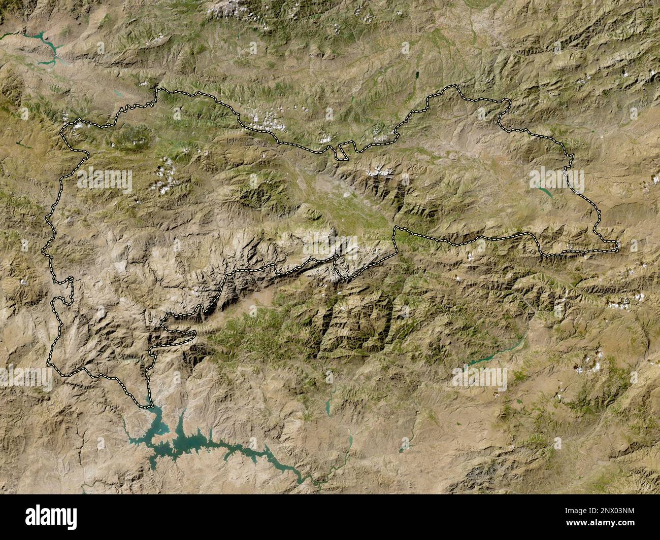 Erzincan, province of Turkiye. Low resolution satellite map Stock Photo ...