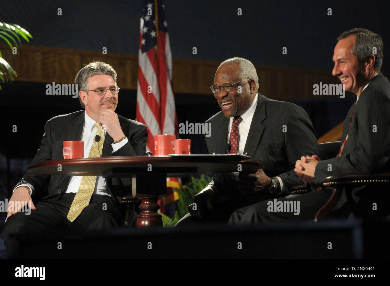 In a Tuesday, April 9, 2013 photo, U.S. Supreme Court Justice Clarence ...