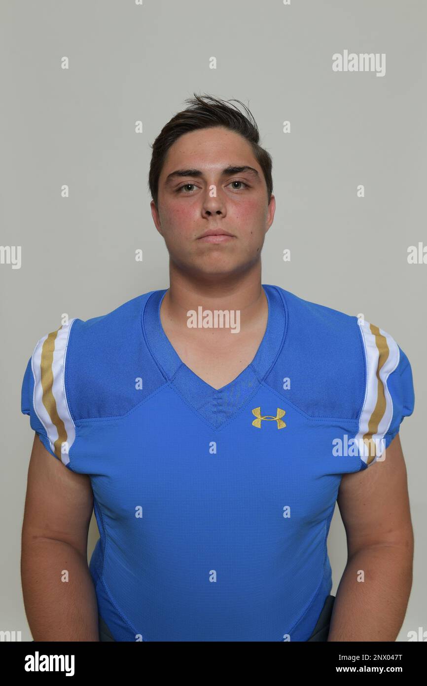 UCLA Bruins offensive lineman Sam Marrazzo (64) poses in Los Angeles ...