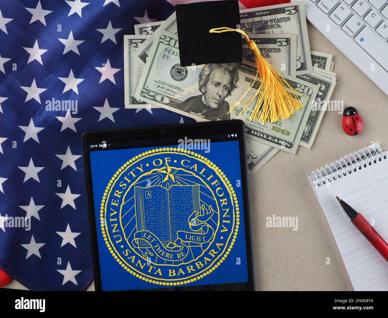 In this photo illustration, University of California, Santa Barbara ...